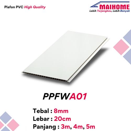 Jual Plafon PVC Motif - White Base 1 Doff / Gloss - PANJANG 3 m/ 4 m/ 5 ...