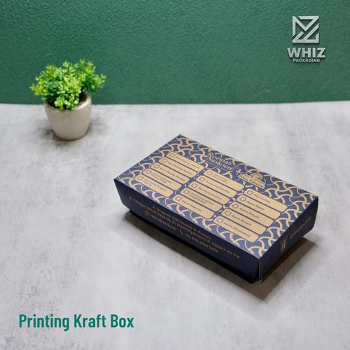 Jual Custom Print Kraft Lunch Box Full Sisi 1 Warna Cetak Logo Laminasi ...