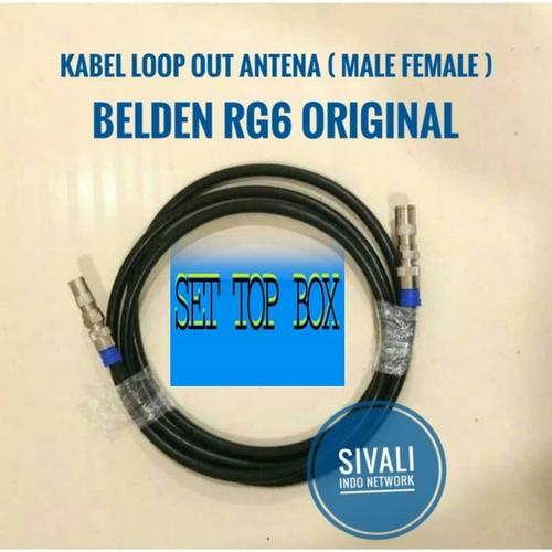Jual 20 METER KABEL LOOP OUT ANTENNA BELDEN RG6 UNTUK SET TOP BOX ...