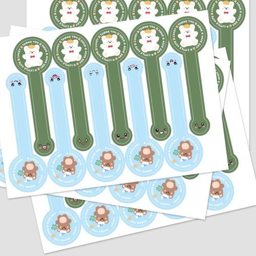 Jual Sticker Panjang Segel Makanan Cake Stiker Thank You 50pcs - Pink ...