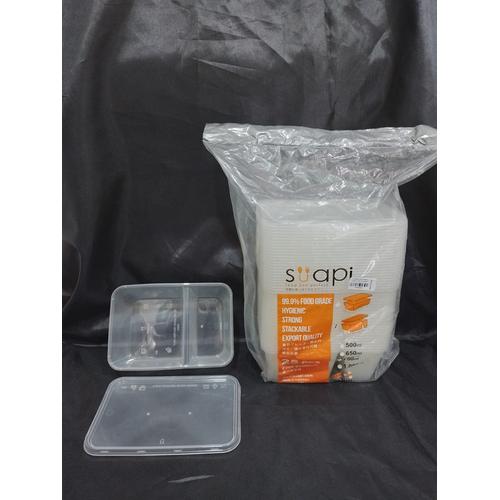 Jual Thinwall/Tinwall Segi Panjang/Rectangle Sekat 2 700 ml Suapi Isi ...
