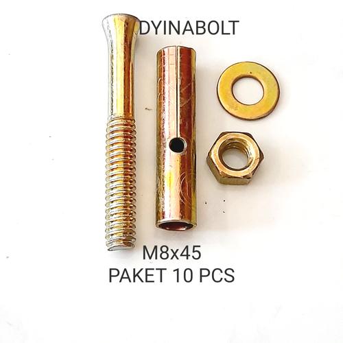Jual Dynabolt M8x45 Baut Beton atau fisher Baut besi dinding (10 pcs ...