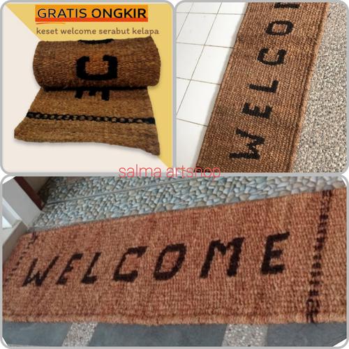 Promo keset serabut kelapa -WELCOME-2m/keset lantai panjang welcome ...