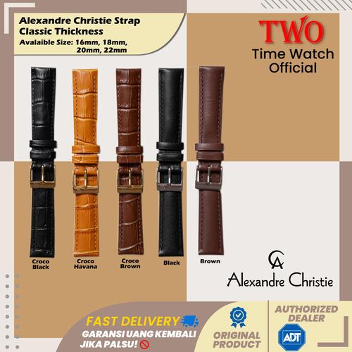 Jual Tali Kulit Strap Leather Jam AC Alexandre Christie 16mm 18mm 20mm ...