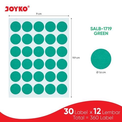 Jual Label Sticker Self Adhesive Labels JOYKO SALB Color/Stiker Bulat ...