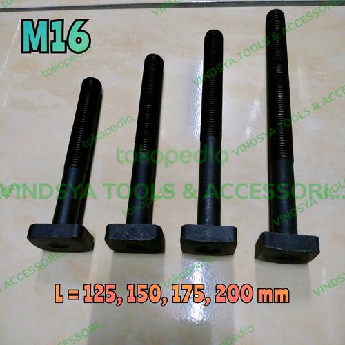 Jual Baut T Slot M16 T Bolt L 125/150/175/200mm clamping T-Bolt - Kab ...