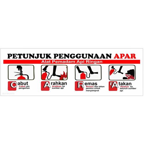 Jual Label Akrilik Petunjuk Penggunaan Apar - APAR(10X30), AKRILIK ...