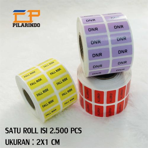 Jual Stiker Penanda Penunjang Resiko Pasien isi 2500 pcs (1,5cm) - DNR ...