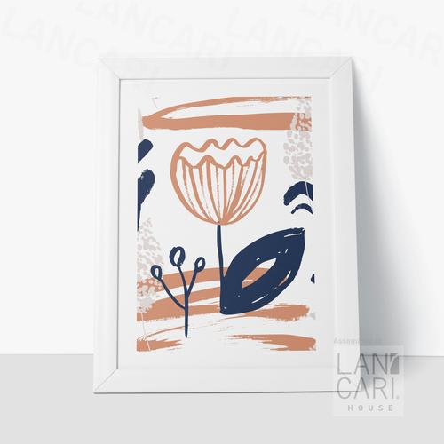 Promo Dekorasi Bunga Tropical Pigura lukisan Abstrak Rumah Kantor ...