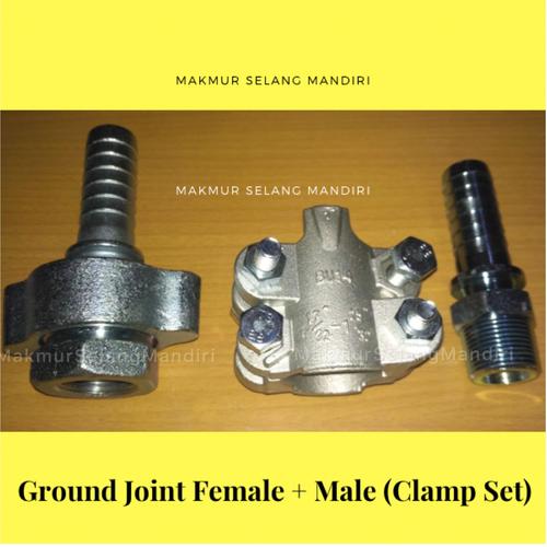 Jual Ground Joint Female Coupling 3/4" + Male + Clamp 2 pcs SET steam ...