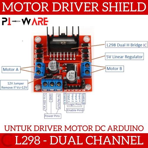 Jual L298 L298N Dual Channel H Bridge Stepper Motor DC Driver Module ...