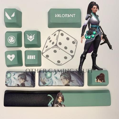 Jual Keycaps Valorant OEM Profile 10keys PBT Dye-Sub JETT REYNA SAGE ...