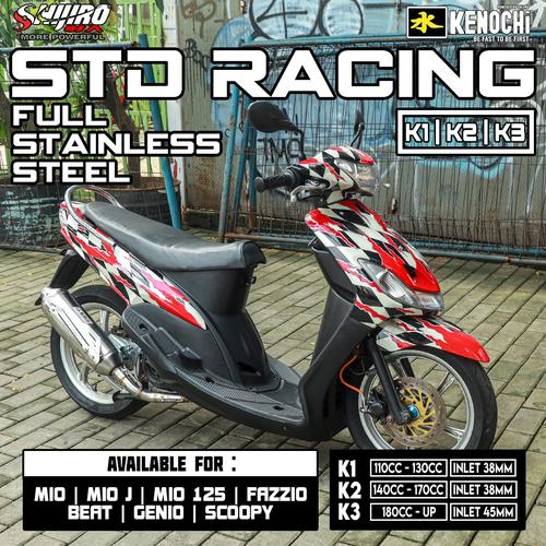 Jual Knalpot Standar ful Stainless type K for MIO BEAT SCOOPY GENIO ...