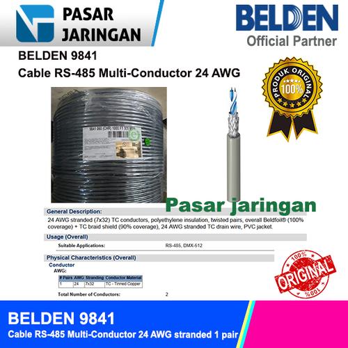 Jual BELDEN 9841 Chrome Cable RS-485 Multi-Conductor 24 AWG stranded 1 ...