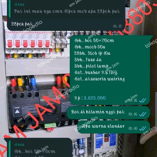 Jual panel distribusi mccb 3p 50a mcb 10a 1phase ,bok 50×70cm - Kab ...