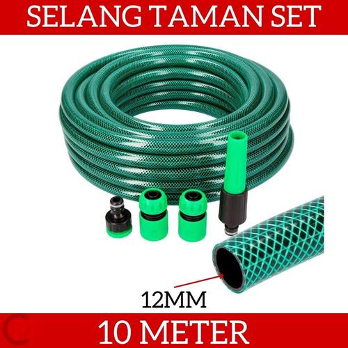 Jual SET Selang Air Taman Kebun 12mm x Panjang 10M dan Nozzle Konektor ...
