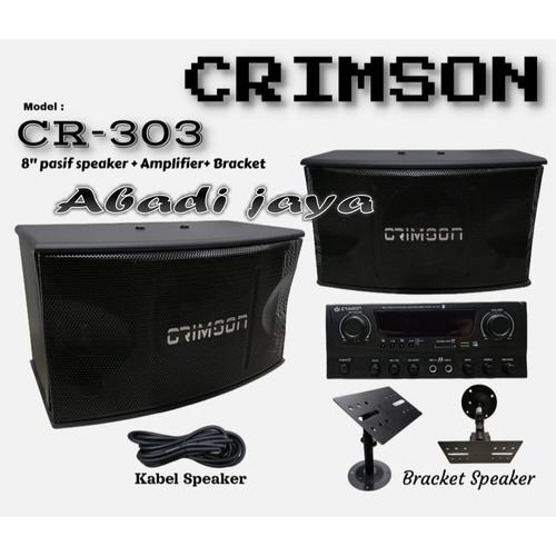 Jual paket sound system karaoke crimson cr303 8'' + ampli crimson av201 ...