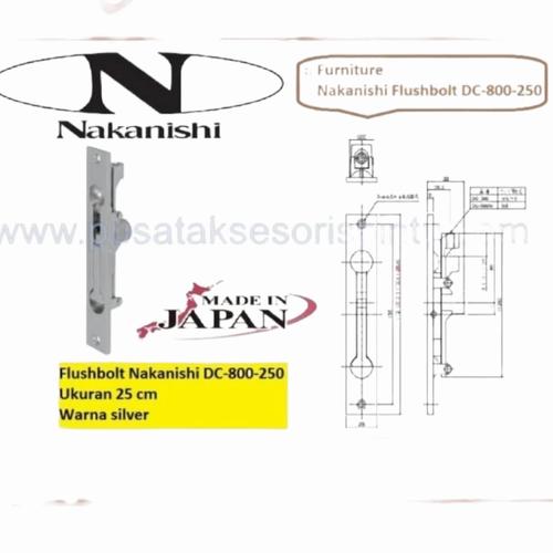 Jual FLUSH BOLT /GRENDEL TANAM NAKANISHI DC-800-250-SILVER - Jakarta Barat - Kunci Bahagia ...