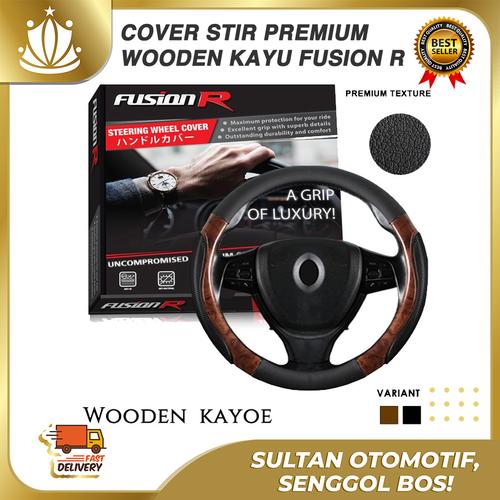 Promo Cover Sarung Stir Setir Mobil WOODEN KAYU Kulit Comfort Grip ...