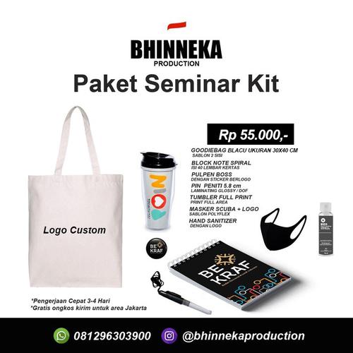 Jual Paket Seminar KIT Goodiebag Blacu Logo Full Print - Jakarta Barat - Bhinneka Productions ...