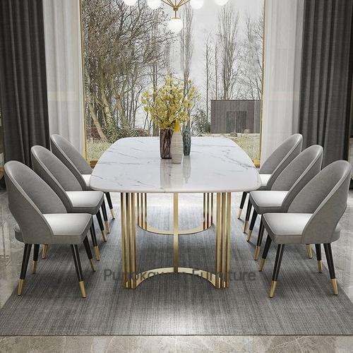 Jual Astrajingga Set Dining Table Marble + 6 kursi - MARMER CREAM - Kab ...