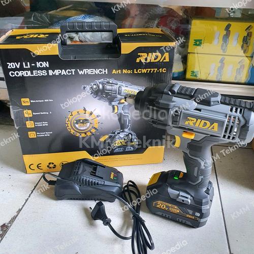 Jual RIDA CORDLESS IMPACT WRENCH 1/2" 20V 4.0AH ALAT BAUT BATERAI ...