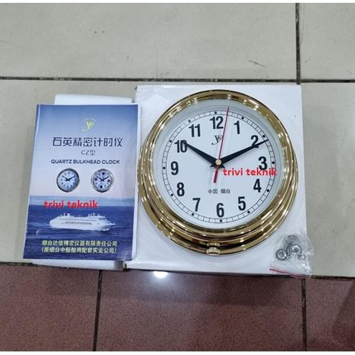 Jual chronometer quartz navigation marine clock brass watch,jam kapal ...