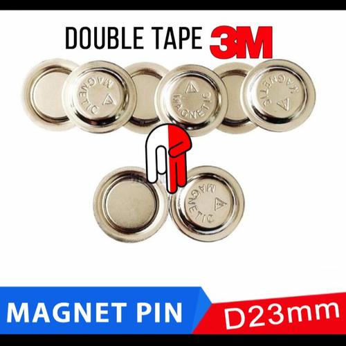 Jual Magnet Pin 23mm Bross Bulat Wing Lencana Nama Dada Name Tag Strong ...