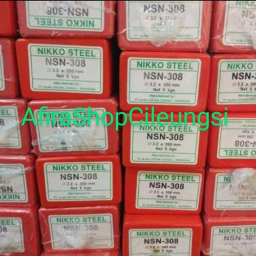 Jual Kawat Las NIKKO Steel NSN 308 - 3,2mm x 350mm ORI 3.2 mm Stainless ...