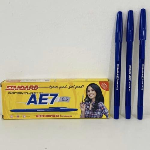 Jual Pulpen standard AE7 0,5 HITAM / kotak - Biru - Jakarta Utara ...