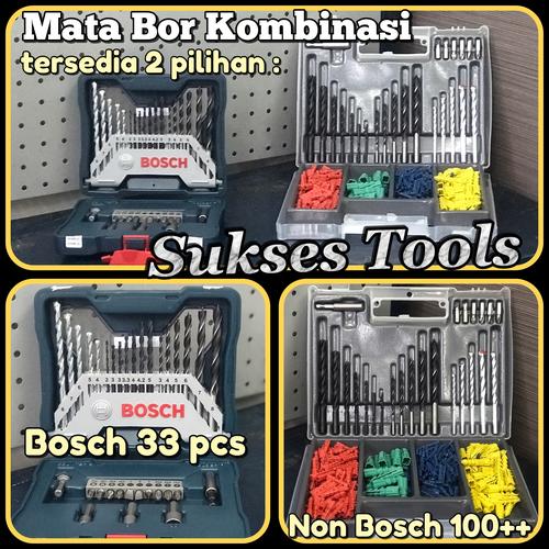 Jual Mata Bor Set Kombinasi Non / Bosch Mata Obeng Bor Besi Kayu dan ...