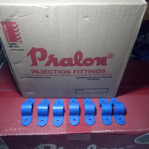 Jual Pralon klem pipa conduit/klem pipa listrik 20mm BIRU - Jakarta ...