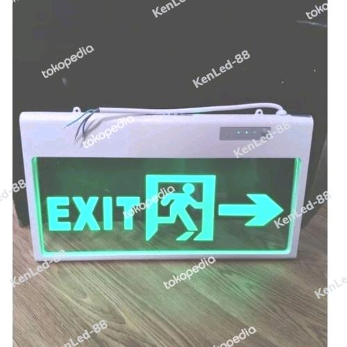 Jual Lampu Led Emergency EXIT LARI Akrilic Bening 3W 3Watt Lampu ...