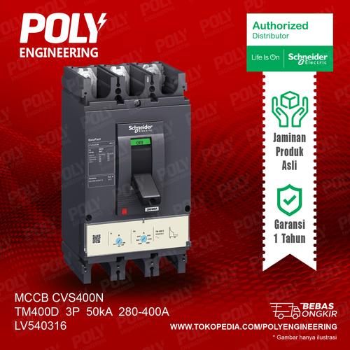 Jual MCCB CVS400N 50kA TM400D 3P 280-400A SCHNEIDER LV540316 EASYPACT - Kota Semarang - Poly ...