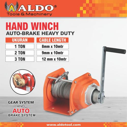 Jual HAND WINCH AUTO BRAKE HEAVY DUTY MERK ALDO - 2 Ton - Kota Surabaya ...
