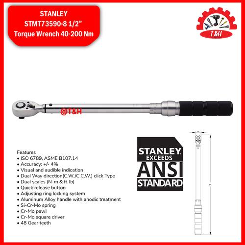 Jual STANLEY- Torque Wrench 40-200 Nm - STMT73590-8 1/2” Kunci Shock ...