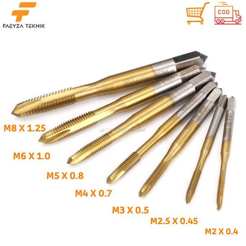 Jual hand tap bijian pilih ukuran M2 m2.5 m3 m4 m5 hss bukan yamawa OSG wg - M2x0.4 - Kab ...