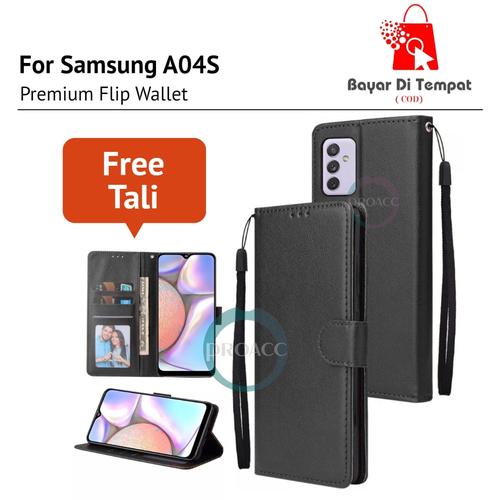 Jual flip wallet SAMSUNG A04S casing hp standing cover handphone ...