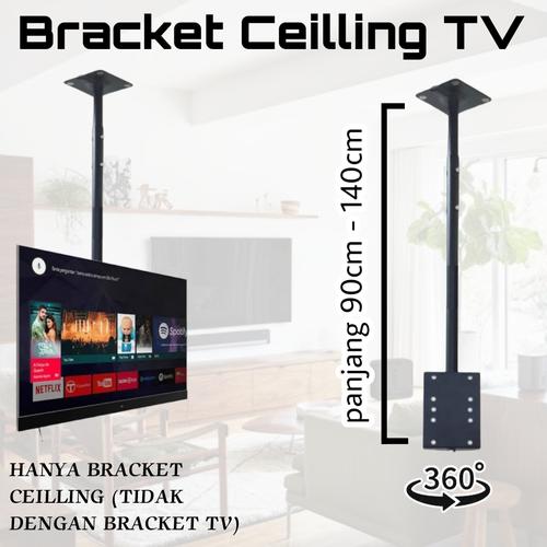 Jual Bracket or Breket Gantung Tiang Plafon Ceiling TV LED LCD 14 - 32 ...