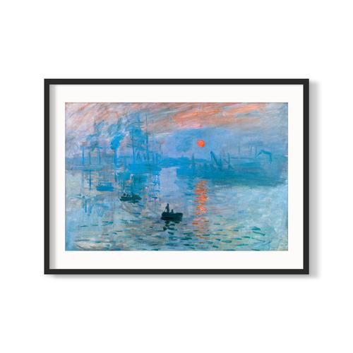 Promo Poster Lukisan "Monet-Impression, Soleil Levant" + Premium Frame ...