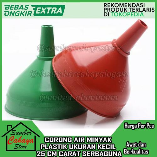 Jual corong minyak air plastik besar 25 cm serbaguna pelastik bensin ...