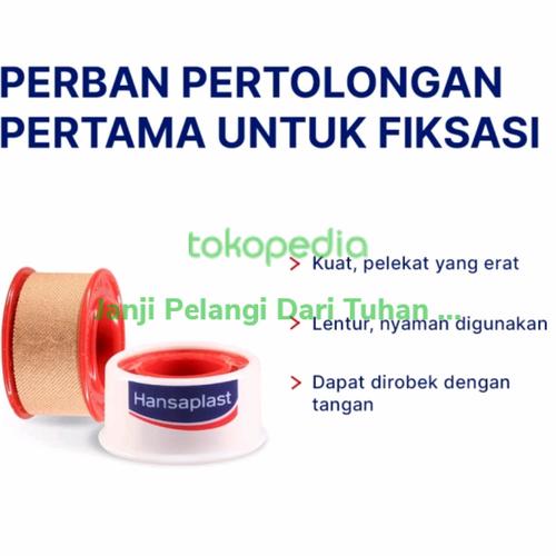 Jual Hansaplast Roll Kain 1.25 cm x 1m Plester Rol 100cm Plaster Luka ...