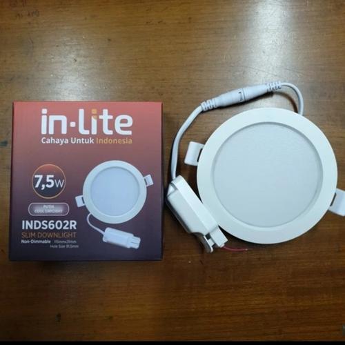 Jual slim downlight LED INLITE INDS602R 7,5W - INLITE - Putih - Putih ...