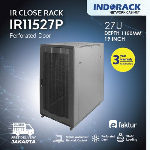 Promo INDORACK - IR11527P Close Rack 27U Depth 1150mm Perforated Door ...