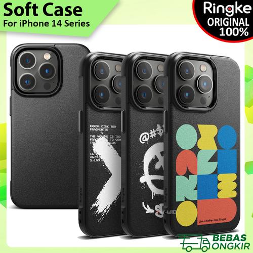 Promo Soft Case iPhone 14 Pro Max Plus Ringke Onyx Casing - Black, iPh ...
