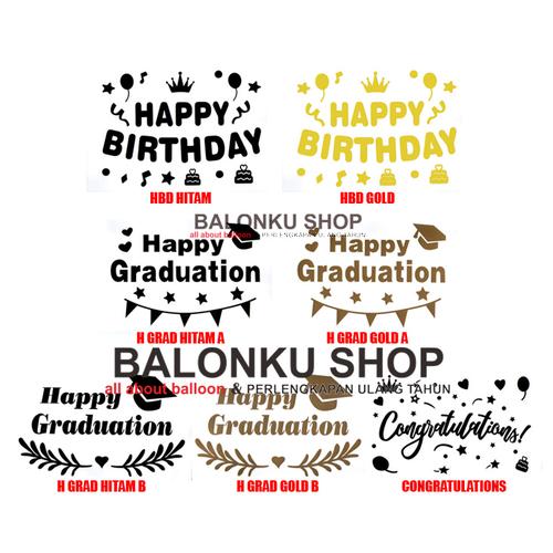 Jual Stiker Balon / Stiker Balon Pvc / Stiker Balon Foil - HBD GOLD ...