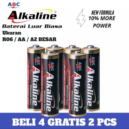 Jual Paket Hemat 6 pcs Baterai / Batre ABC Alkaline AA/A2 AAA/A3 - AAA ...