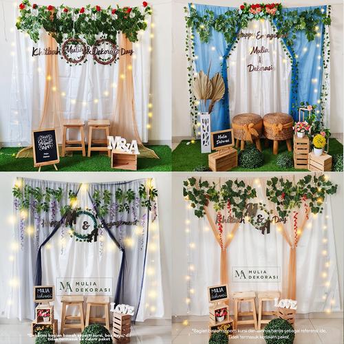 Jual Dekorasi Warna Emas Gold Sage Green Biru Turkis Muda Navy Lamaran ...