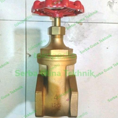 Jual Gate Valve 4" inch Kitz Class 125 Psi Kuningan Bronze Stop Kran Drat - Jakarta Barat ...