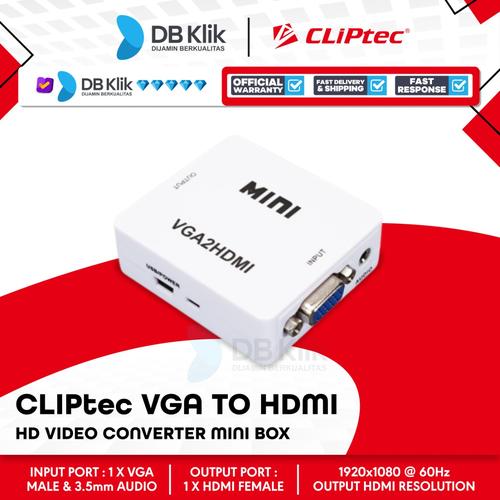 Jual Converter CLIPtec Mini Box CL-CV VH VGA TO HDMI FHD 1080P ...